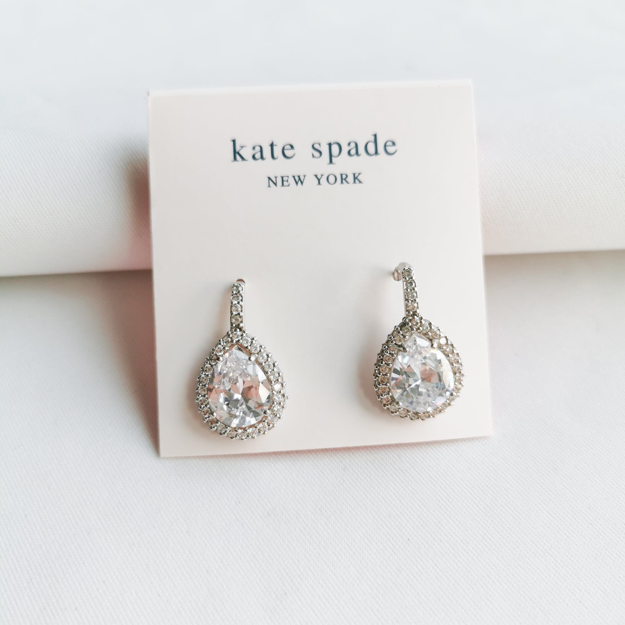 Brilliant Statements Pave Halo Drop Earrings MUSHROOM89